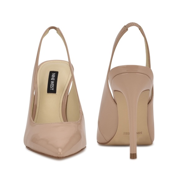 Nine West | Shoes | Nine West Feather Pointy Toe Slingback Pumps Size ...